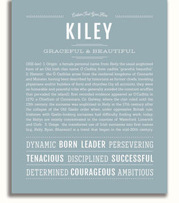 Kiley | Name Art Print – Name Stories