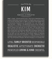 Kim | Name Art Print – Name Stories