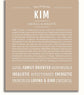 Kim | Name Art Print – Name Stories