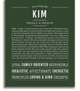 Kim | Name Art Print – Name Stories