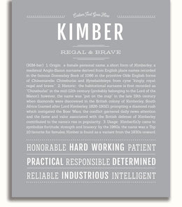 Kimber | Name Art Print – Name Stories