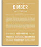 Kimber Personalized Name Meaning Art Prints – Name Stories