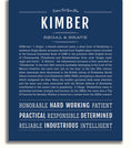 Kimber | Name Art Print – Name Stories