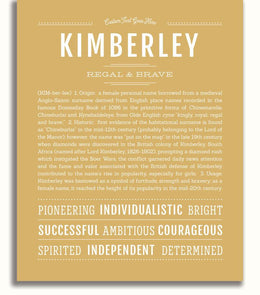 Kimberley | Name Art Print – Name Stories