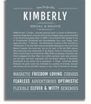 Kimberly | Name Art Print – Name Stories