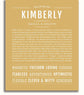 Kimberly Personalized Name Meaning Art Prints – Name Stories