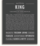 King | Name Art Print – Name Stories