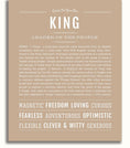 King | Name Art Print – Name Stories
