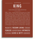 King | Name Art Print – Name Stories
