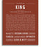 King Personalized Name Meaning Art Prints – Name Stories