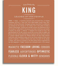 King | Name Art Print – Name Stories