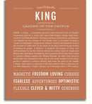 King | Name Art Print – Name Stories