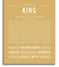 King | Name Art Print – Name Stories