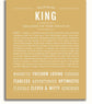 King | Name Art Print – Name Stories