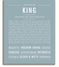 King Personalized Name Meaning Art Prints – Name Stories