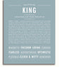 King Personalized Name Meaning Art Prints – Name Stories
