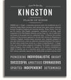 Kingston | Name Art Print – Name Stories