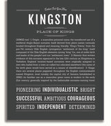 Kingston | Name Art Print – Name Stories