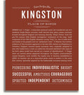Kingston | Name Art Print – Name Stories