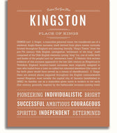Kingston | Name Art Print – Name Stories