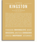 Kingston | Name Art Print – Name Stories