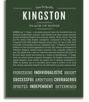 Kingston | Name Art Print – Name Stories