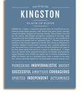 Kingston | Name Art Print – Name Stories