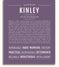 Kinley Personalized Name Meaning Art Prints – Name Stories