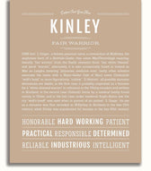 Kinley | Name Art Print – Name Stories