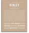 Kinley Personalized Name Meaning Art Prints – Name Stories