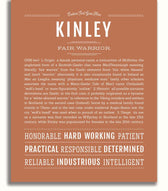 Kinley | Name Art Print – Name Stories
