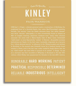 Kinley | Name Art Print – Name Stories
