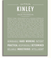 Kinley | Name Art Print – Name Stories