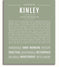 Kinley Personalized Name Meaning Art Prints – Name Stories