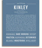 Kinley Personalized Name Meaning Art Prints – Name Stories