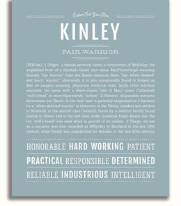 Kinley | Name Art Print – Name Stories