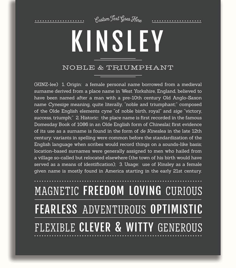 Kinsley | Name Art Print – Name Stories