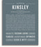 Kinsley Personalized Name Meaning Art Prints – Name Stories