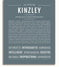 Kinzley | Name Art Print – Name Stories