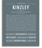 Kinzley Personalized Name Meaning Art Prints – Name Stories