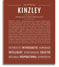 Kinzley Personalized Name Meaning Art Prints – Name Stories