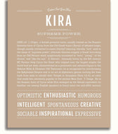 Kira Personalized Name Meaning Art Prints – Name Stories