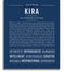 Kira Personalized Name Meaning Art Prints – Name Stories