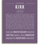 Kirk Personalized Name Meaning Art Prints – Name Stories