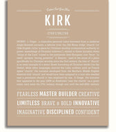 Kirk | Name Art Print – Name Stories