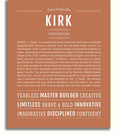 Kirk Personalized Name Meaning Art Prints – Name Stories