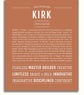 Kirk | Name Art Print – Name Stories