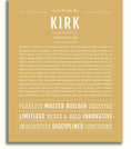 Kirk | Name Art Print – Name Stories