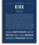 Kirk | Name Art Print – Name Stories