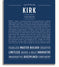 Kirk | Name Art Print – Name Stories